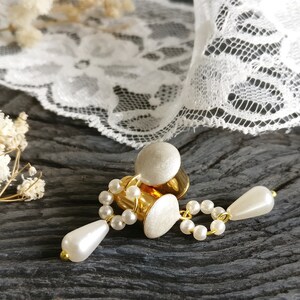 Gold Drop Gauges, Bridal Dangle Plugs, Handcrafted With Teardrop Faux ...