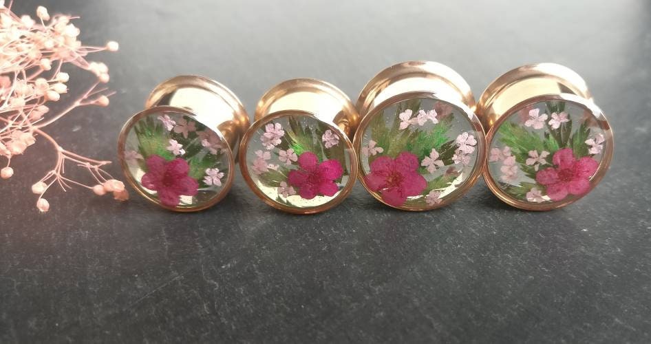 14mm Ear Plugs 9/16 or 16mm 5/8 Rose Gold Pink - Etsy