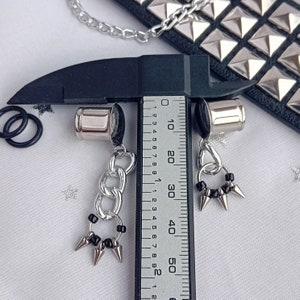 00g / 10mm Punk Chain Gauges; Mismatched Spike Dangle Plugs / Tunnels ...