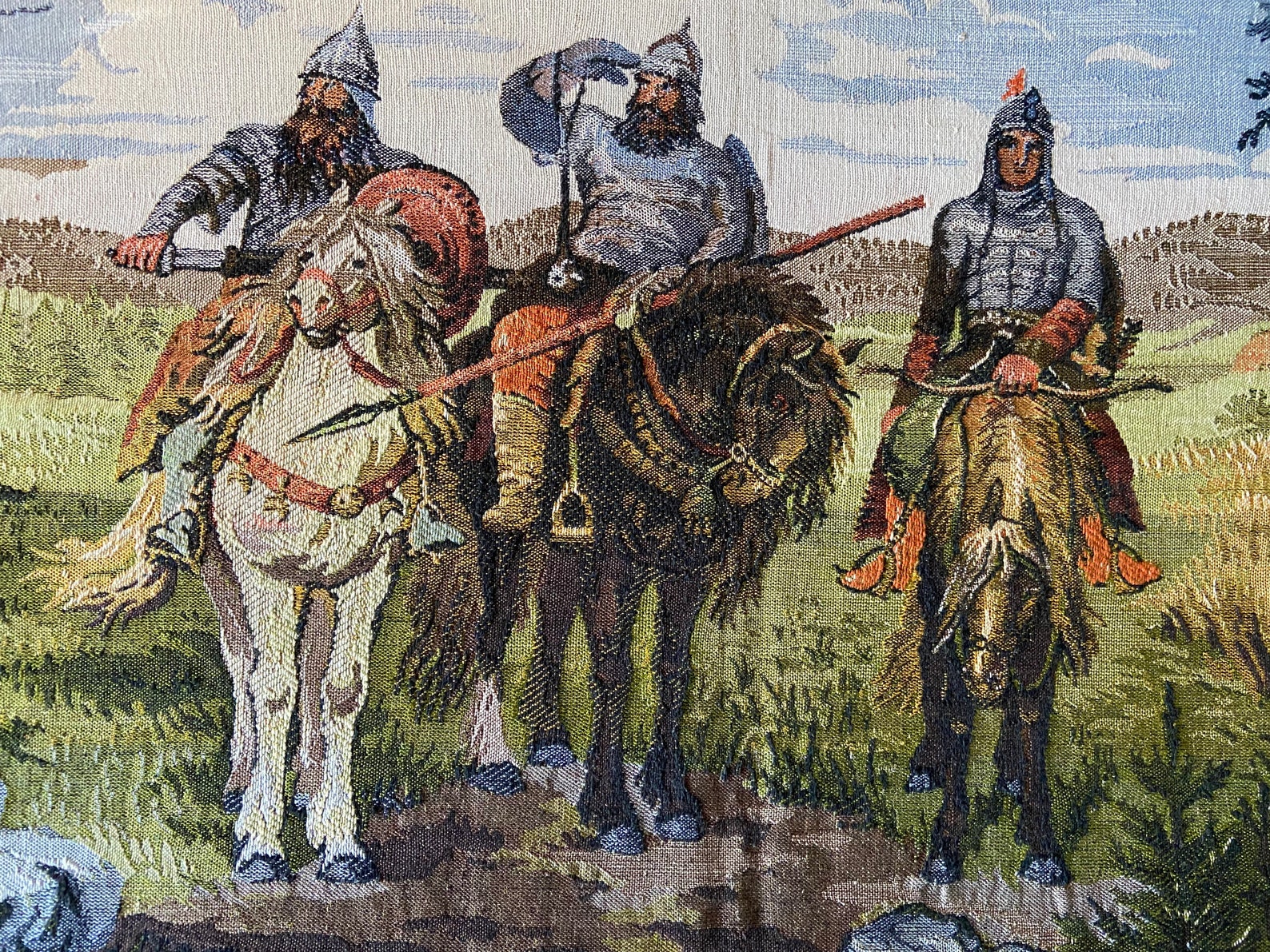 60s Unique Germanic Tapestry Three Heroes Bogatyr Russian - Etsy
