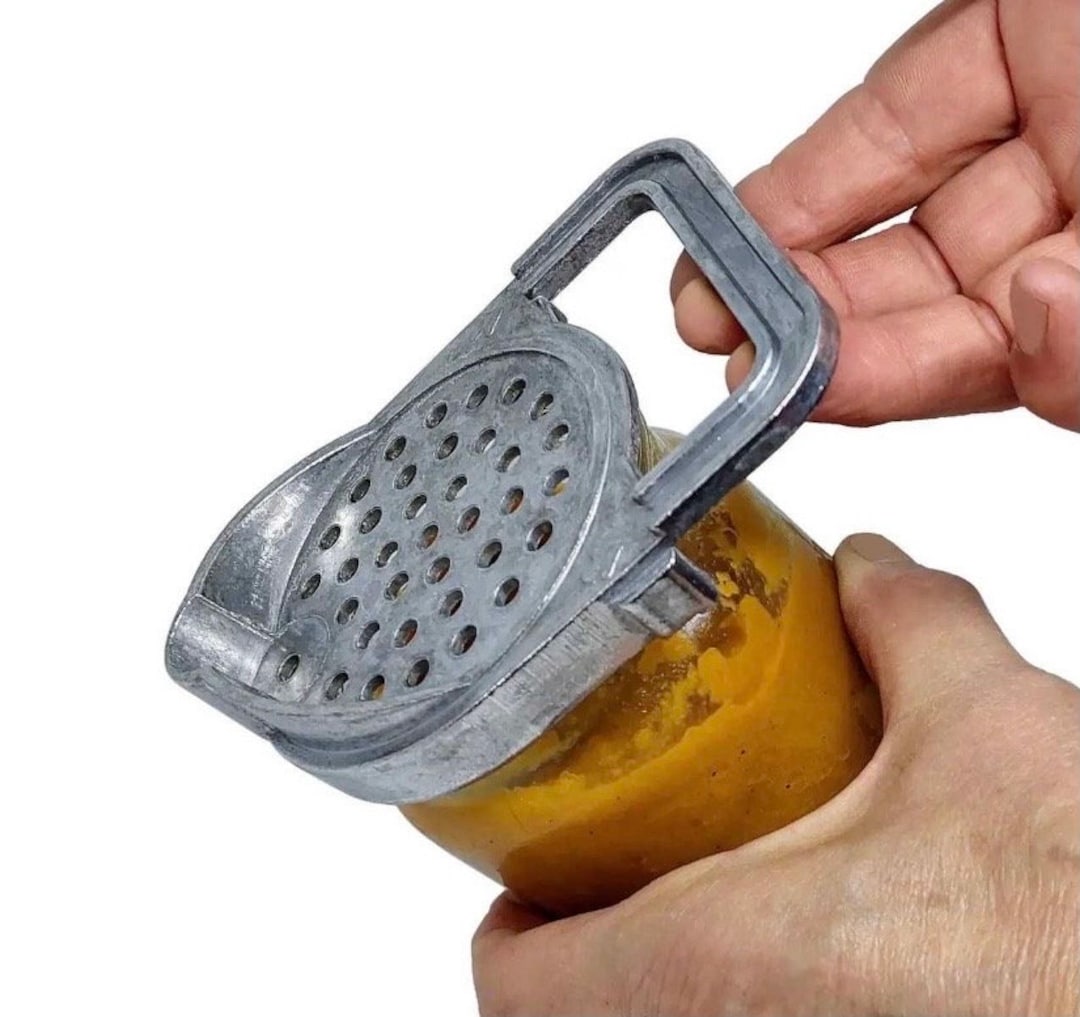 Ukrainian Sieve on Jar, Sieve for Preservation, Vintage Soviet Kitchen ...