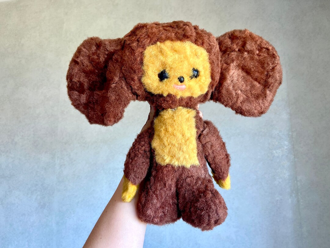70s Antique Cheburashka Plush Vintage Soviet Toy, Doll Made in USSR ...