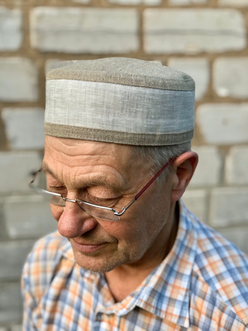 Kufi summer man african cap linen & hemp Man tubeteika | Etsy