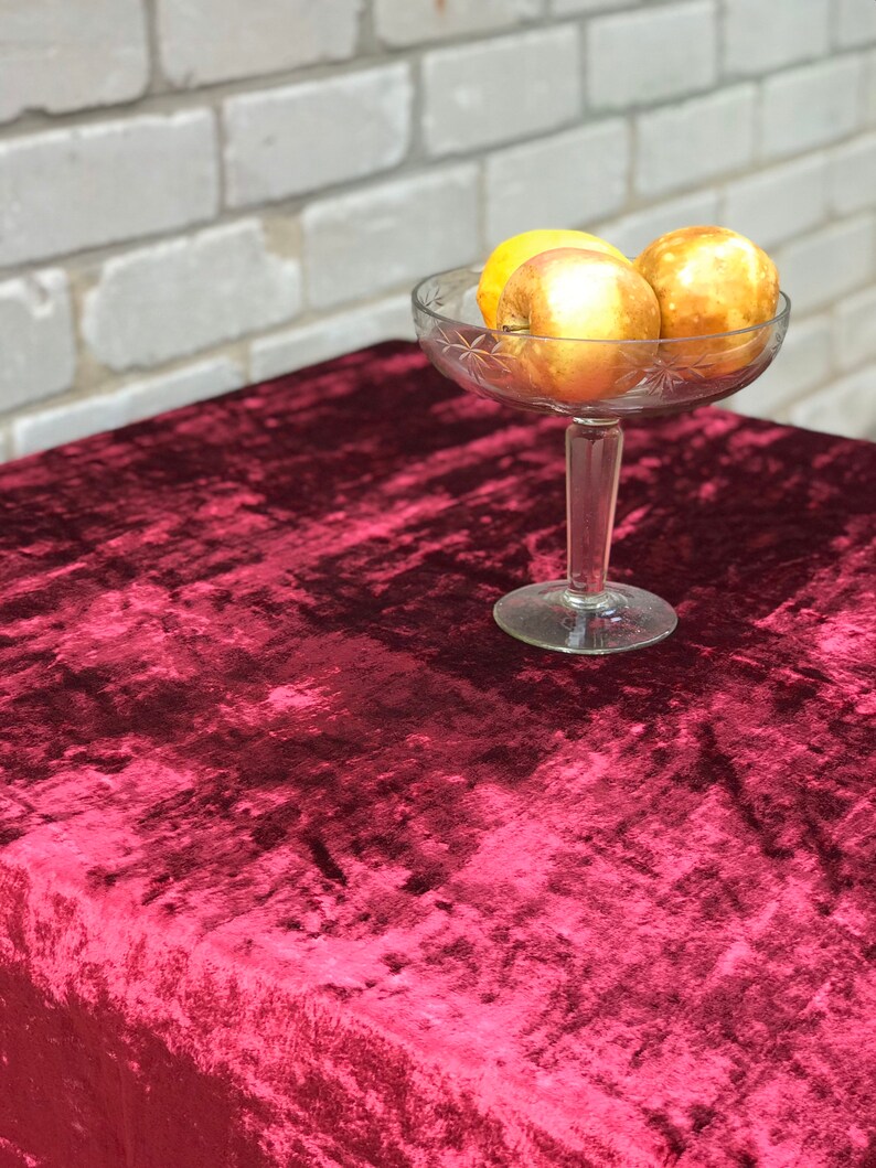 60s Soviet Plush Red Velvet Tablecloth With Fringe Vintage - Etsy