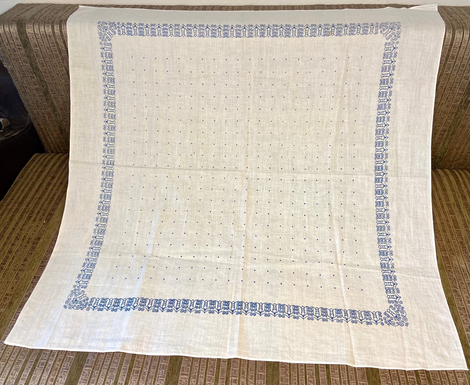 Ukrainian Vintage White Cotton Bandana Russian Floral Slavic - Etsy