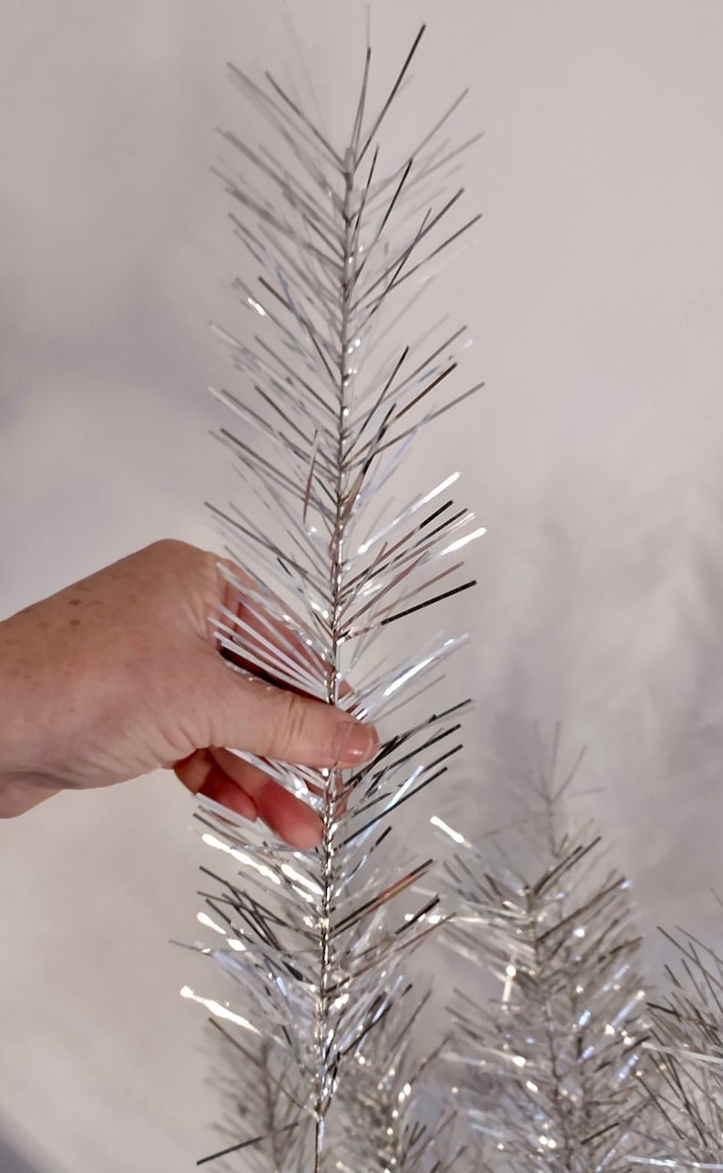 Vintage Metal Aluminum Silver Christmas Tree Soviet Tinsel - Etsy