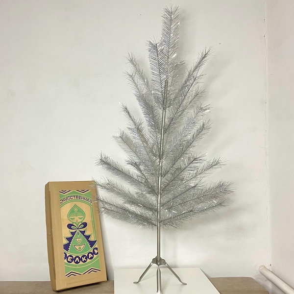 Vintage Silver Christmas Tree With Color Wheel - Etsy