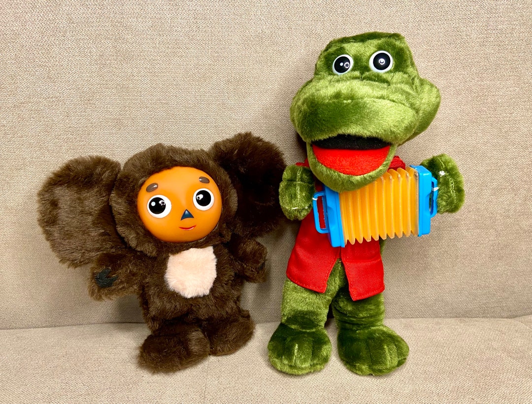 Cheburashka and Crocodile Gena Vintage Plush Soviet Soft Toy, Doll Made ...