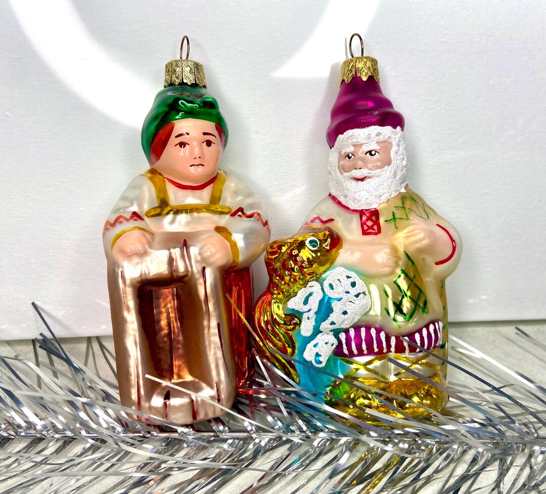 Ded Baba With Trough Russian Christmas Ornaments, Grampa Russian Fairy ...