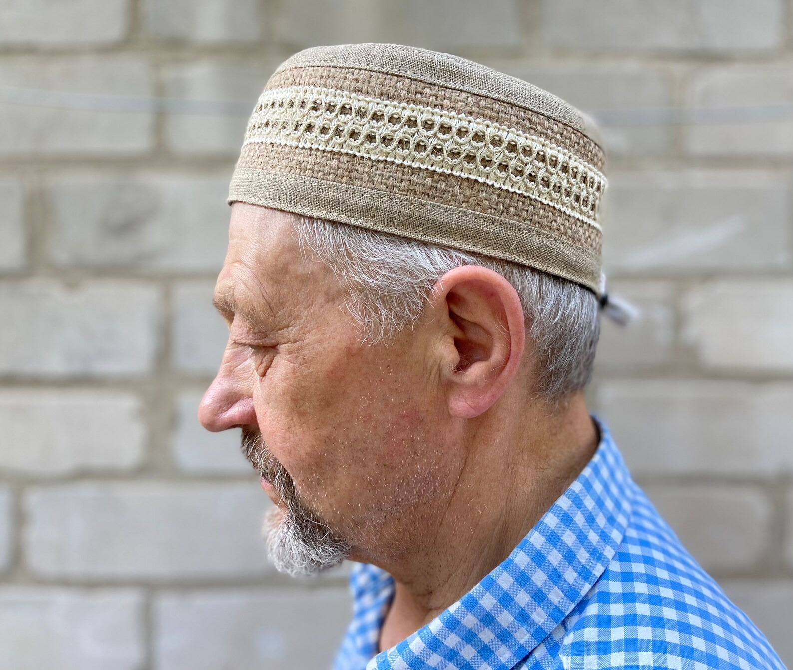 Kufi 100% Linen & Hemp Man Boy Soft Summer Kippah Big - Etsy
