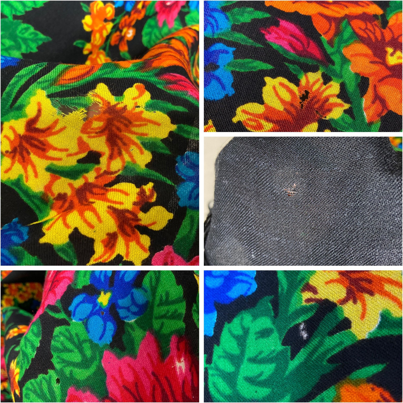 Vintage Big Boho Wool Piano Shawl Pavlovo Posad Black Floral - Etsy