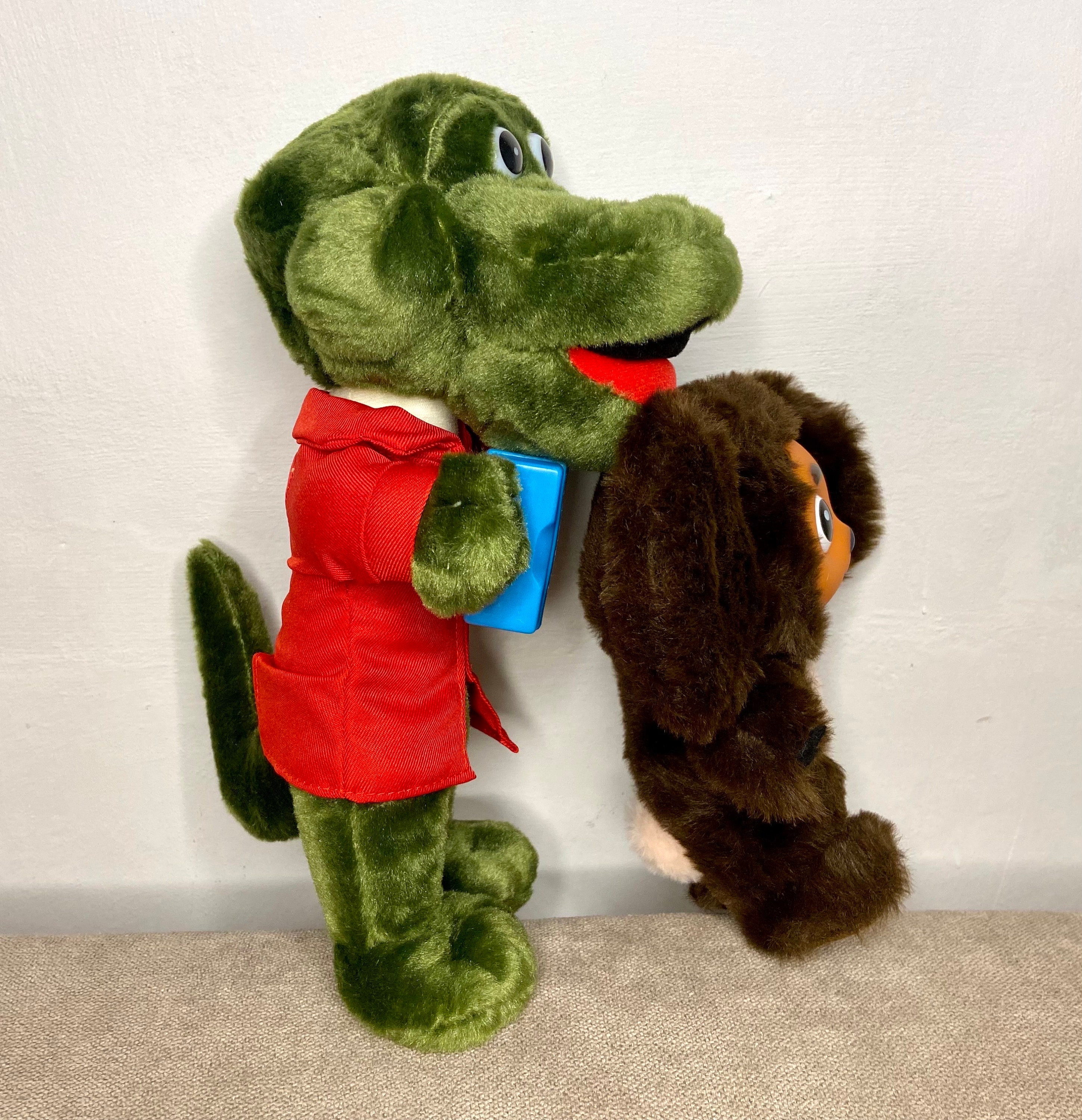 Cheburashka and Crocodile Gena Vintage Plush Soviet Soft Toy, Doll Made ...