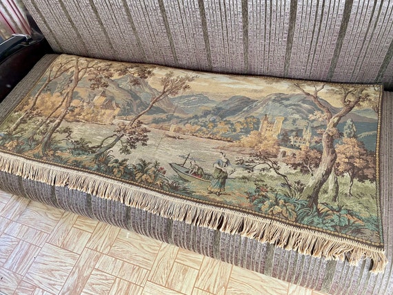 Vintage Cotton Tapestry With Tassels Landscape Germany - Etsy