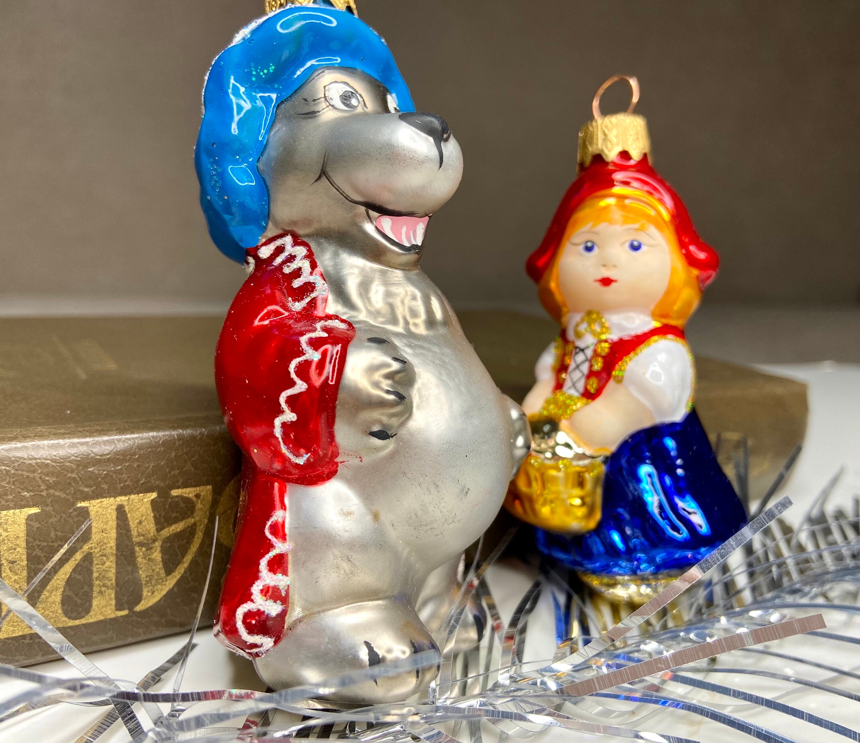 Little Red Riding Hood and Wolf Ukrainian Christmas Ornament, Hand ...