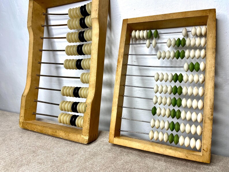 Vintage Big Wood Abacus, USSR 70s Soviet Calculator, счеты, Antique ...