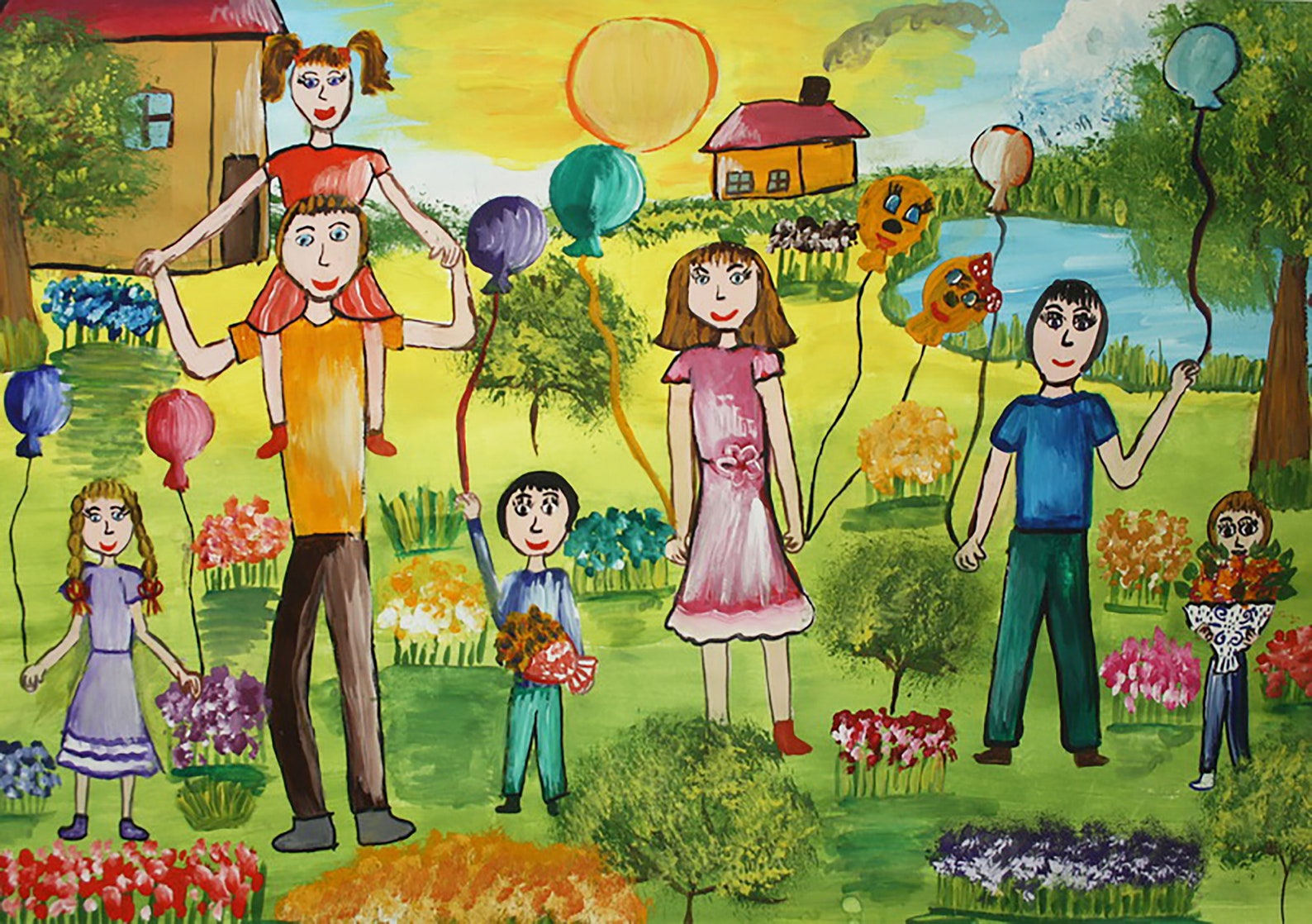 Ukrainian Children Art Children's Drawing Ukraine - Etsy