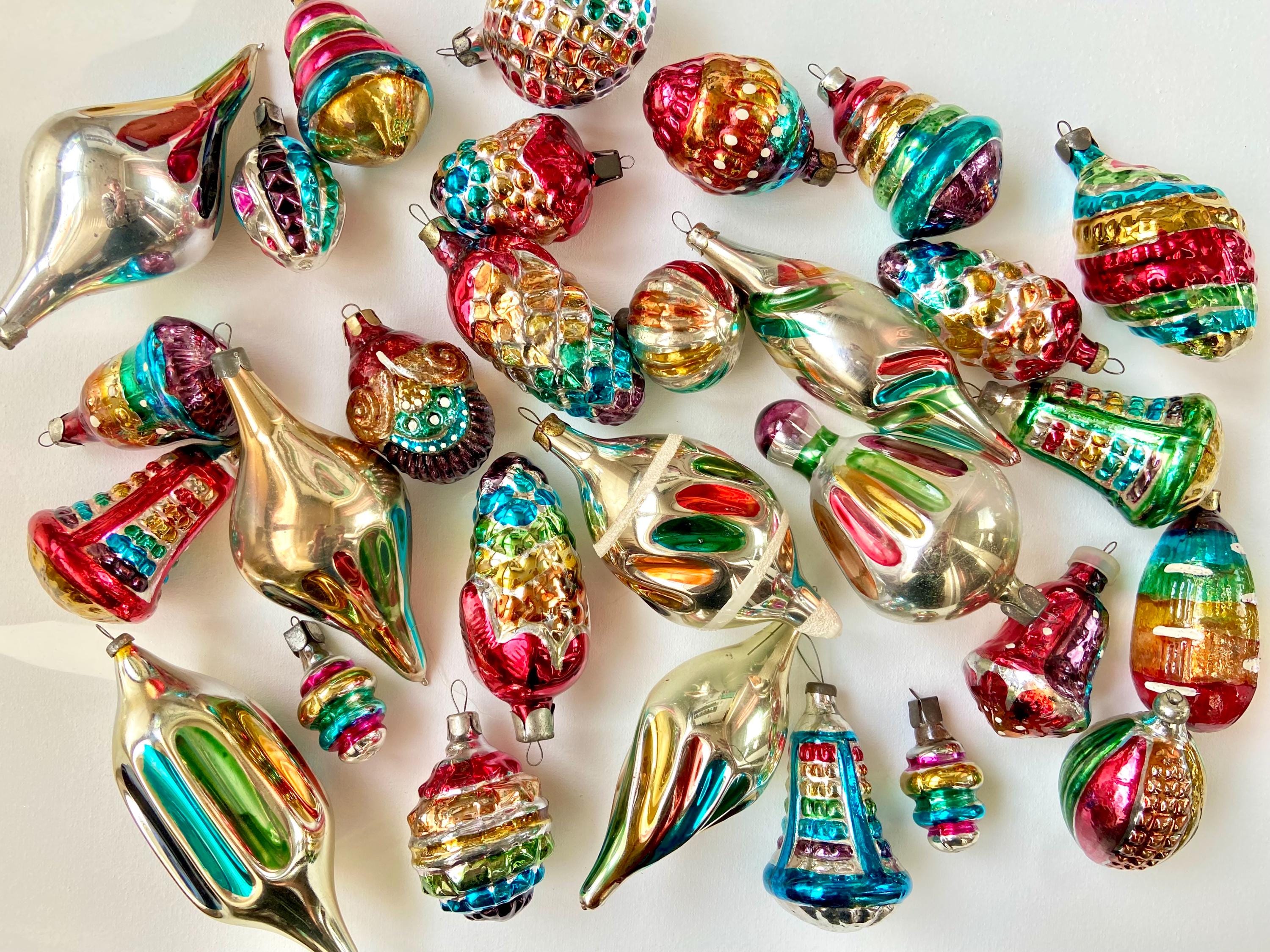 Rainbow Vintage Soviet Christmas Ornaments, USSR Hand Blowing Mercury ...
