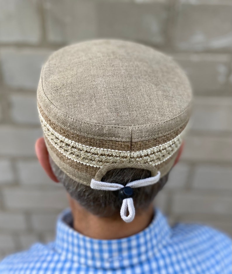 Kufi 100% Linen & Hemp Man Boy Soft Summer Kippah Big - Etsy