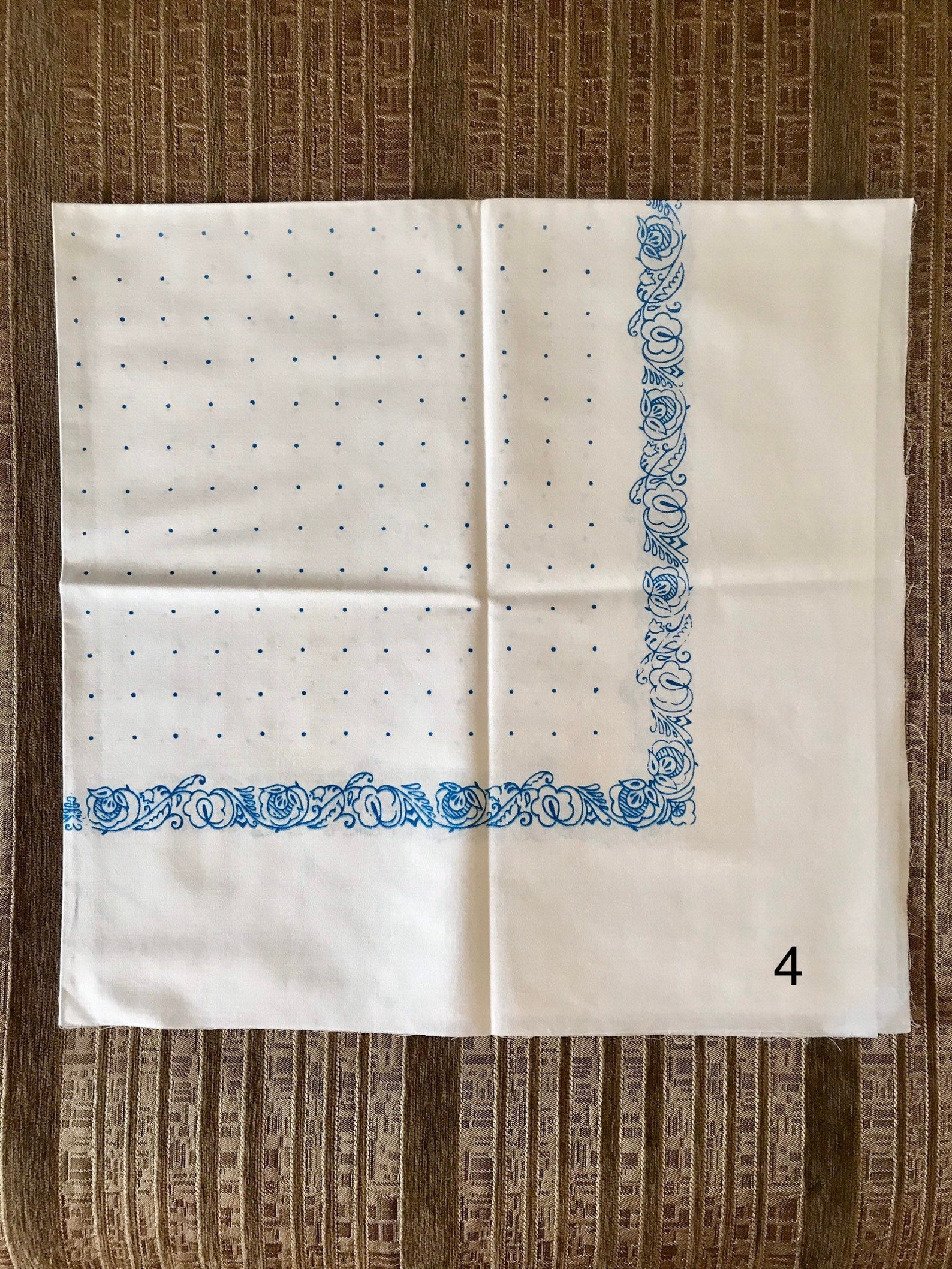 Ukrainian Vintage White Cotton Bandana Russian Floral Slavic | Etsy