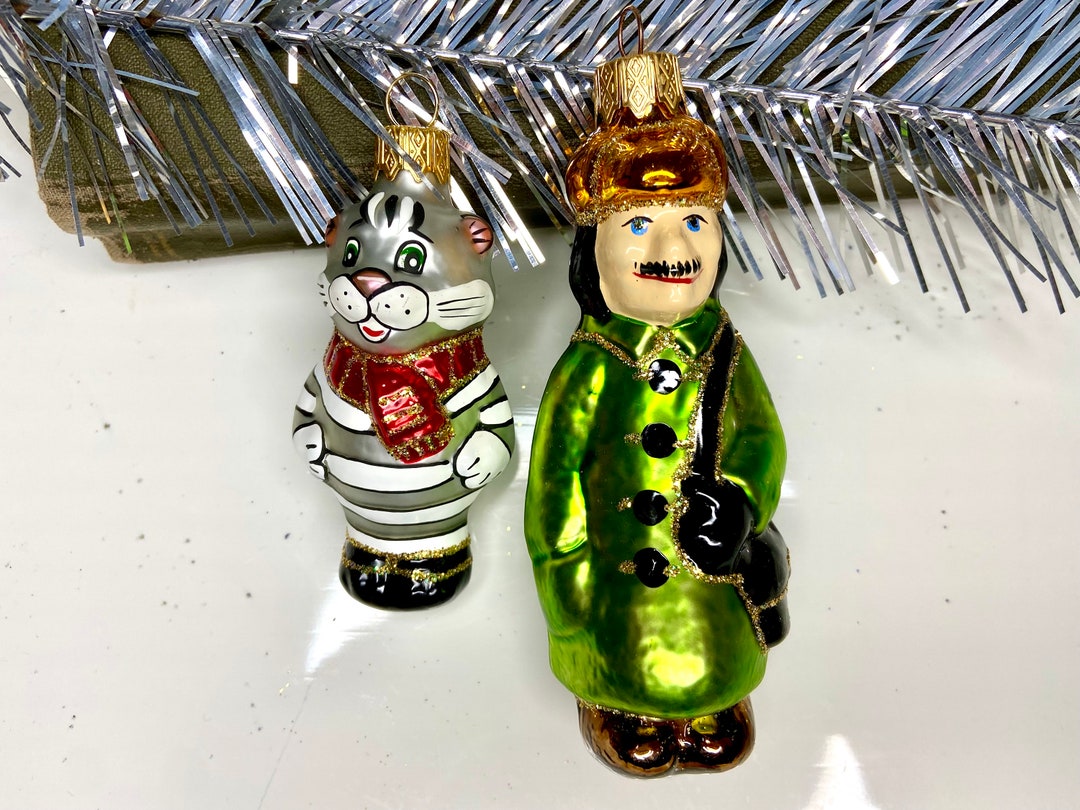 Postman Pechkkin and Cat Matroskin Ukrainian Christmas Tree Ornaments ...