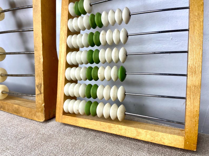 Vintage Big Wood Abacus, USSR 70s Soviet Calculator, счеты, Antique ...
