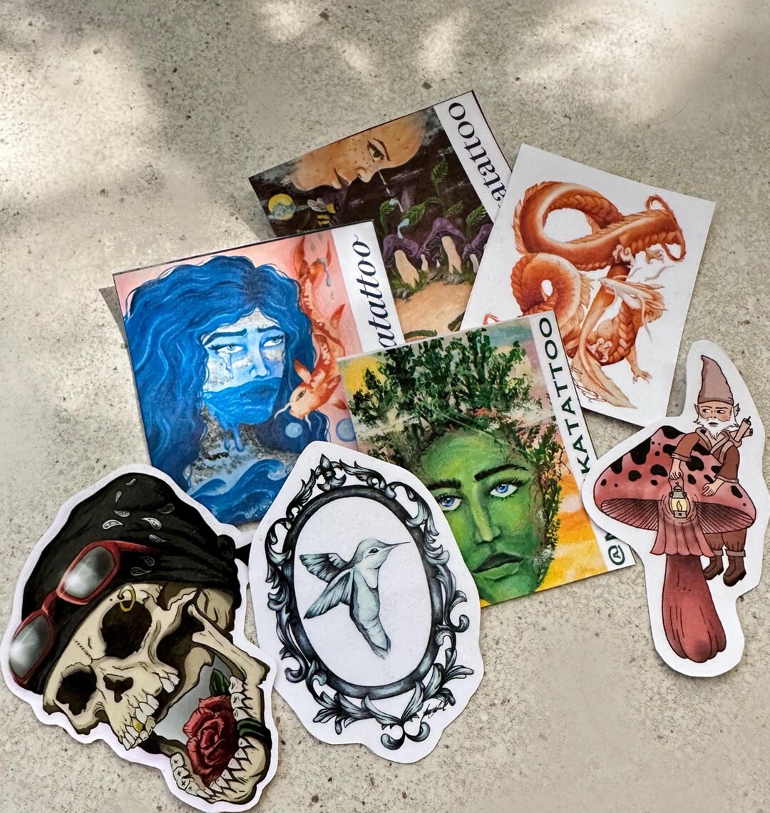 7 Sticker Pack, Sticker Grab, Handmade Stickers, Journaling, Laptop ...