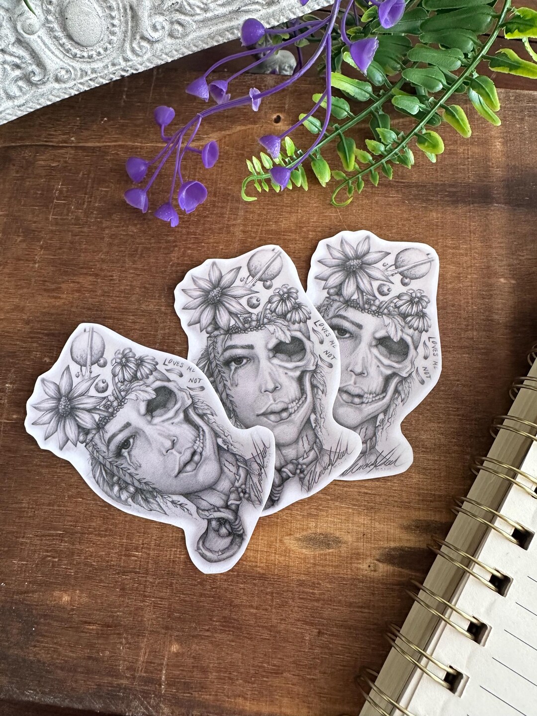 Girl Face Sticker, Made From Original Art. Unique Art, Artsy Sticker ...