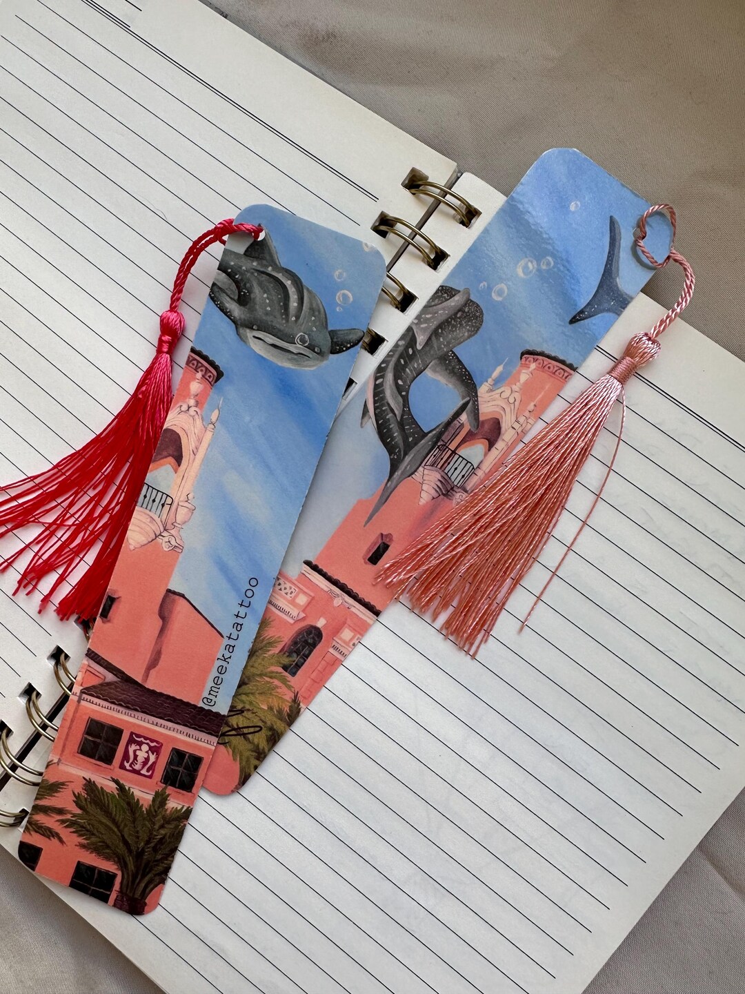 Cute Bookmark, Book Lovers, Beautiful Artsy Bookmark, Nature, Shark Sea ...