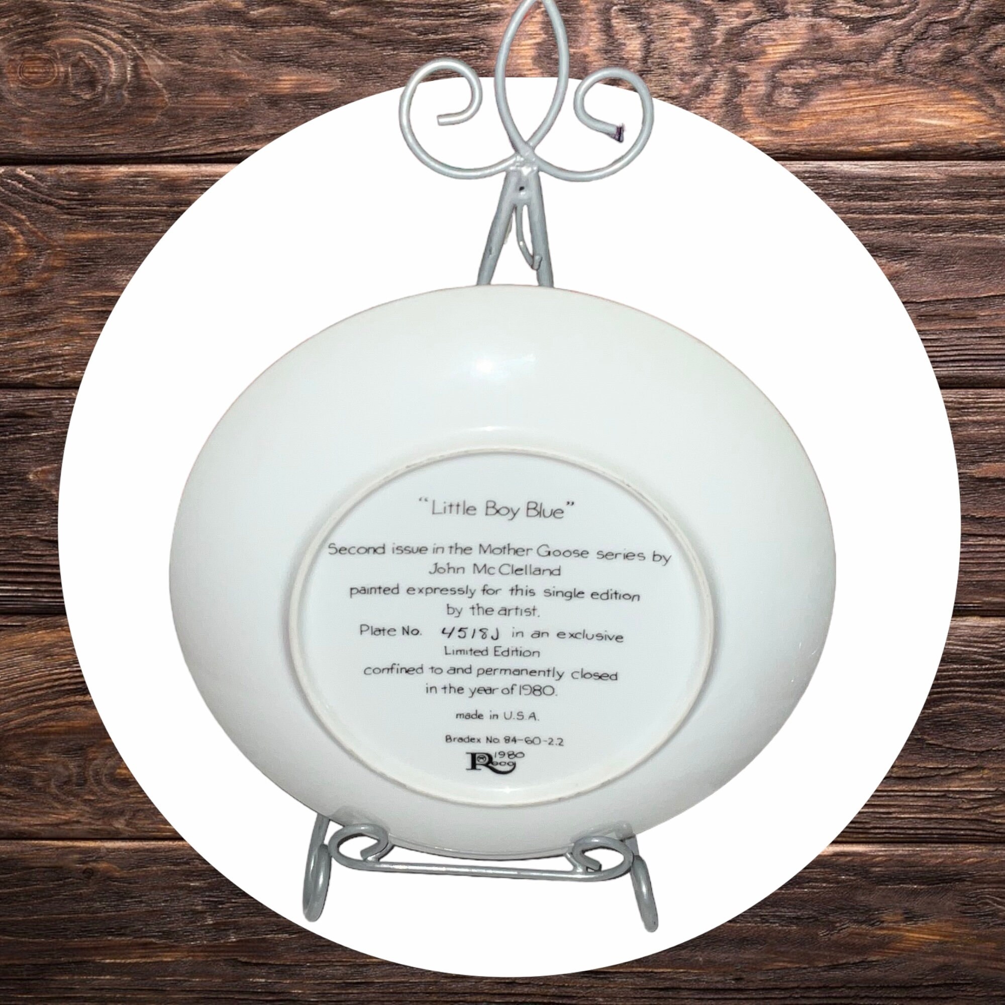 Reco 1980 John Mcclellan Second in Mother Goose Series Plates “little ...