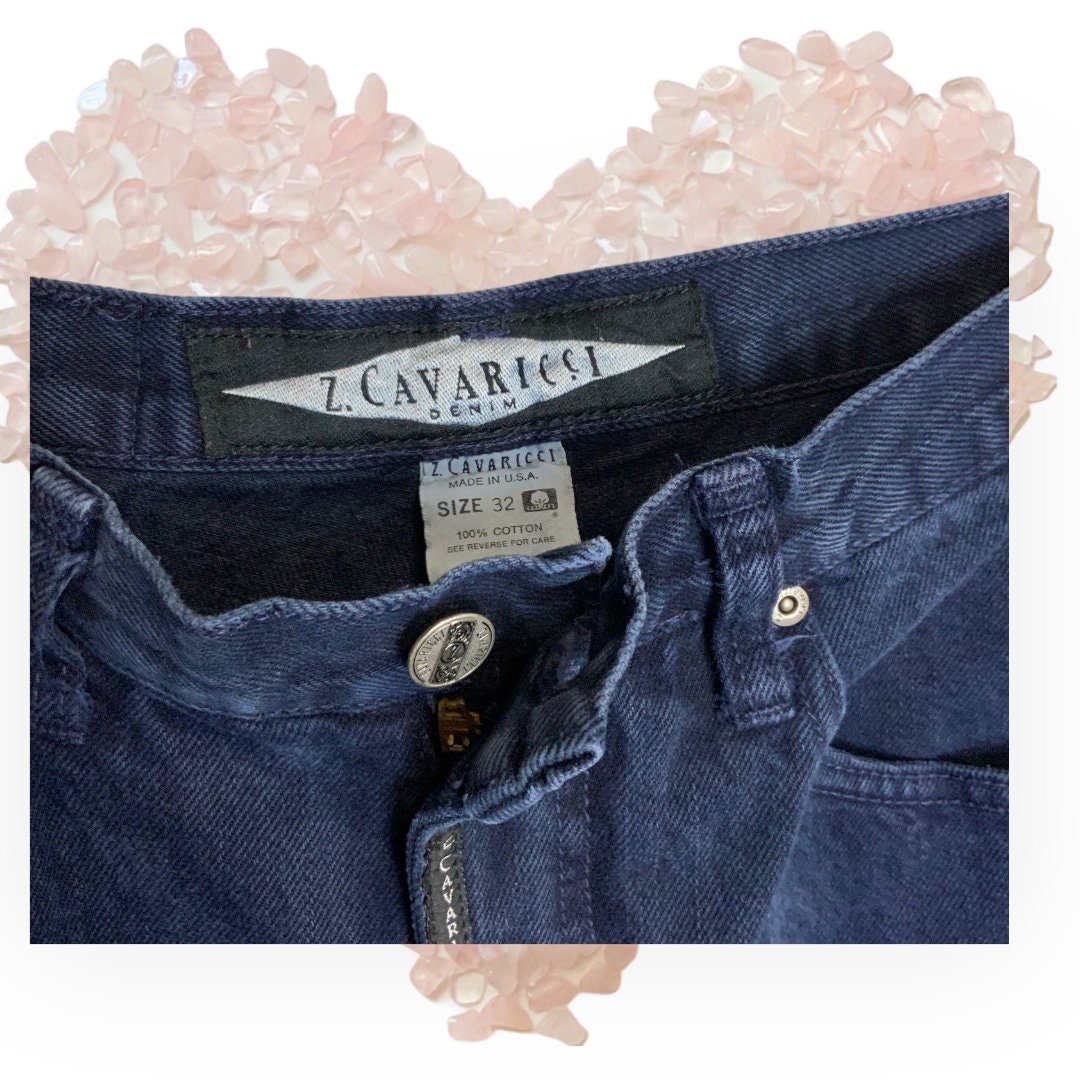 Z Cavaricci Vintage Dark Blue High Waisted Jeans Wm 32 - Etsy