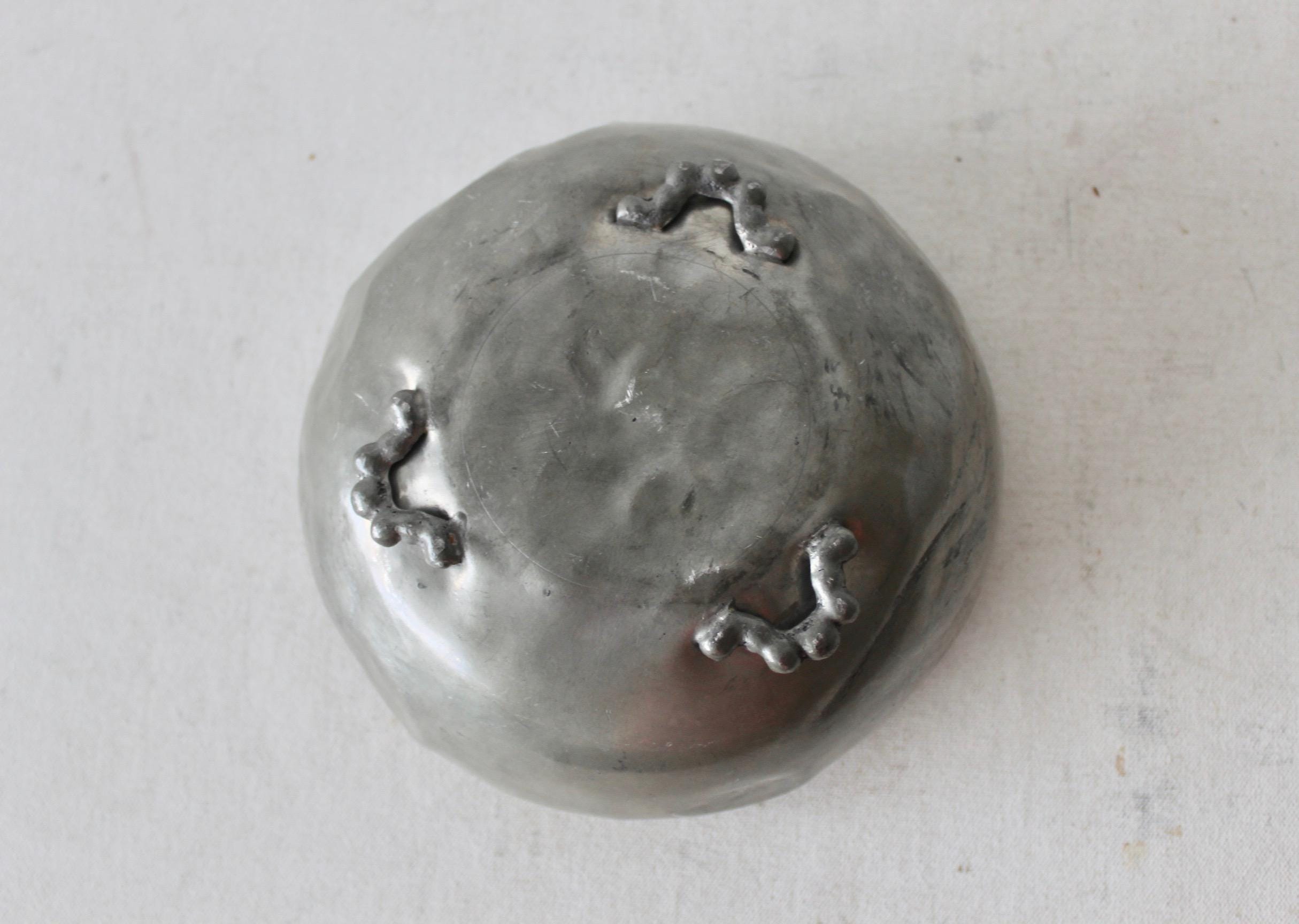 Vintage 19th Century Chinoiserie Pewter Natural Tone Sphere Trinket ...