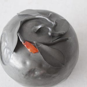 Vintage 19th Century Chinoiserie Pewter Natural Tone Sphere Trinket ...