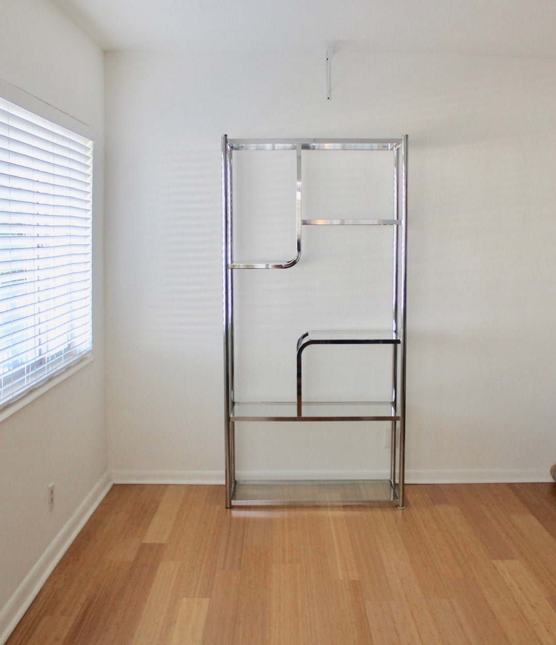 Milo Baughman for DIA Style 1970s Chrome Sculptural Etagere Shelving ...