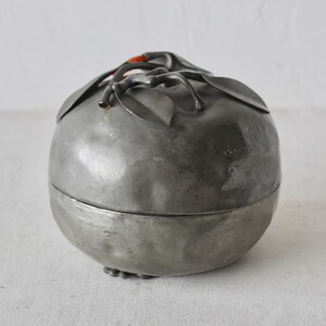 Vintage 19th Century Chinoiserie Pewter Natural Tone Sphere Trinket ...