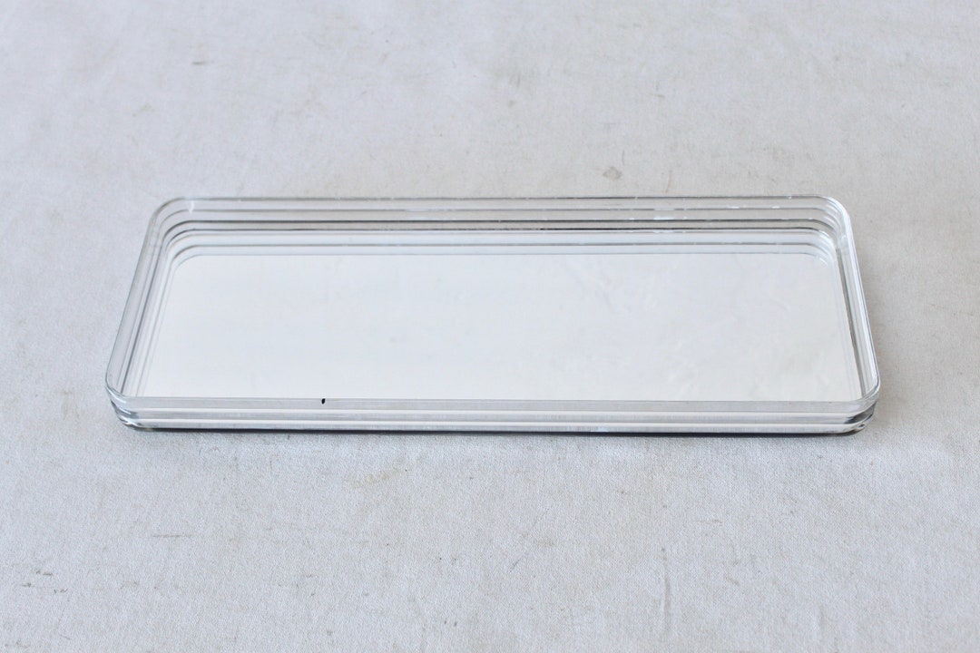 Sally Designs Style Lucite Acrylic Glass Mirror Make-up Vanity Tray ...