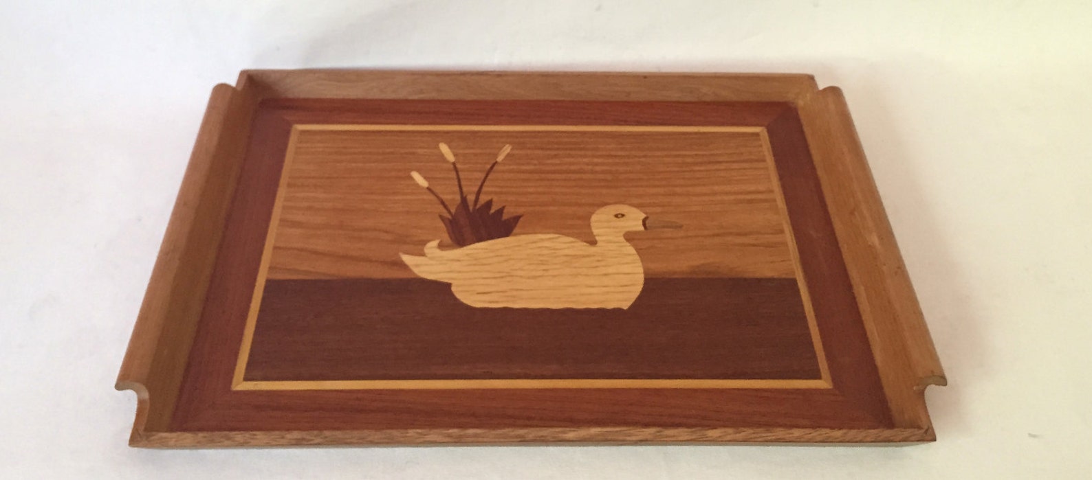 Vintage Wood Inlay Goose Waterfowl Serving Tray - Etsy