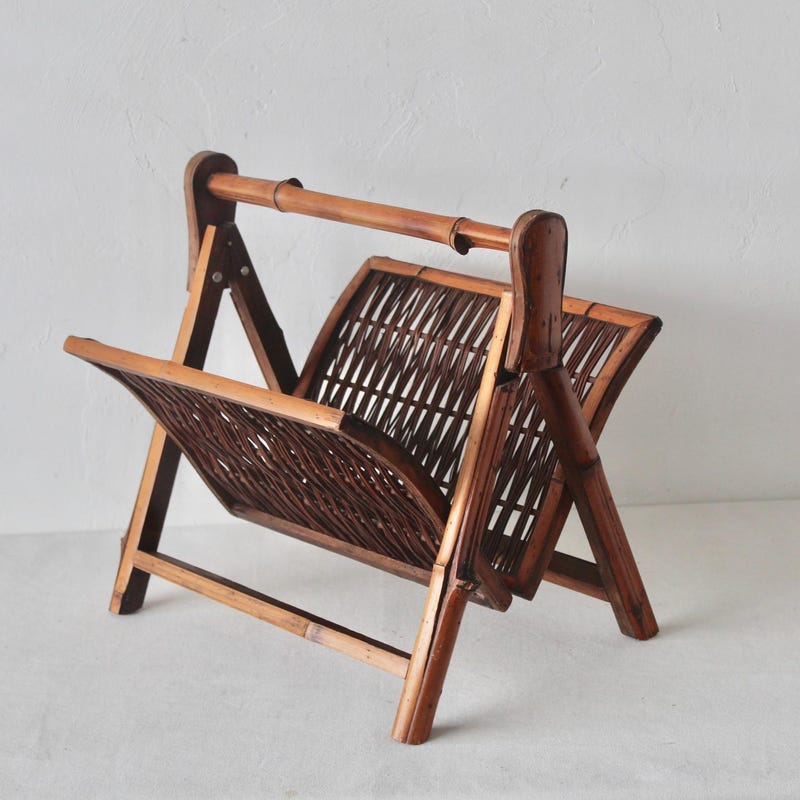 Bamboo Magazine Rack - Etsy