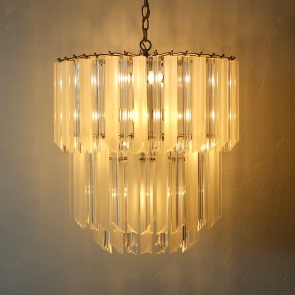 Vintage Lucite Chandelier - Etsy