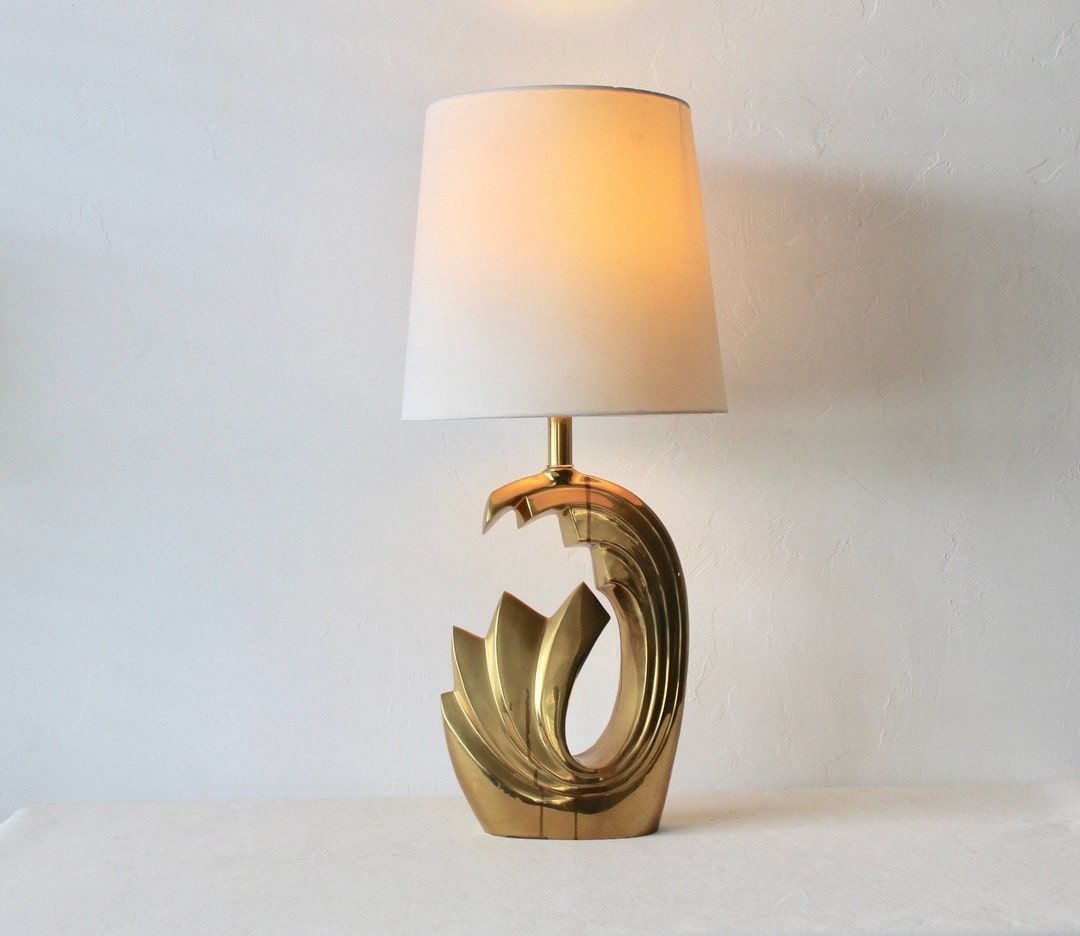 Pierre Cardin Brass Tidal Wave Table Lamp Mid Century Vintage - Etsy