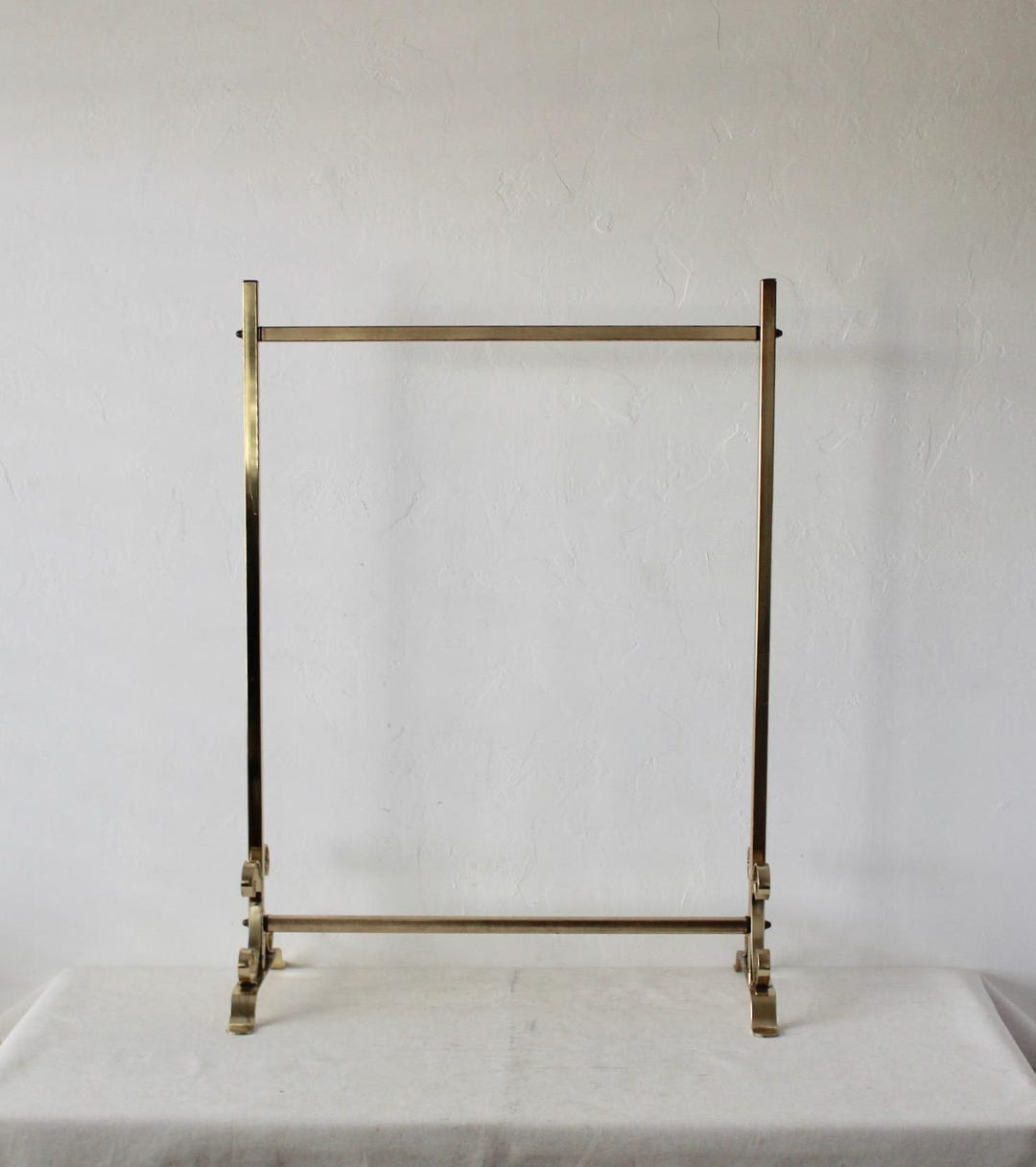 Hollywood Regency French Style Brass/gold Finish Metal Towel Blanket ...