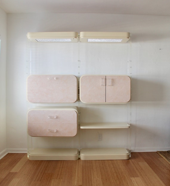 Vintage Modern 1970s Lucite Acrylic Floating Wall Unit in the | Etsy