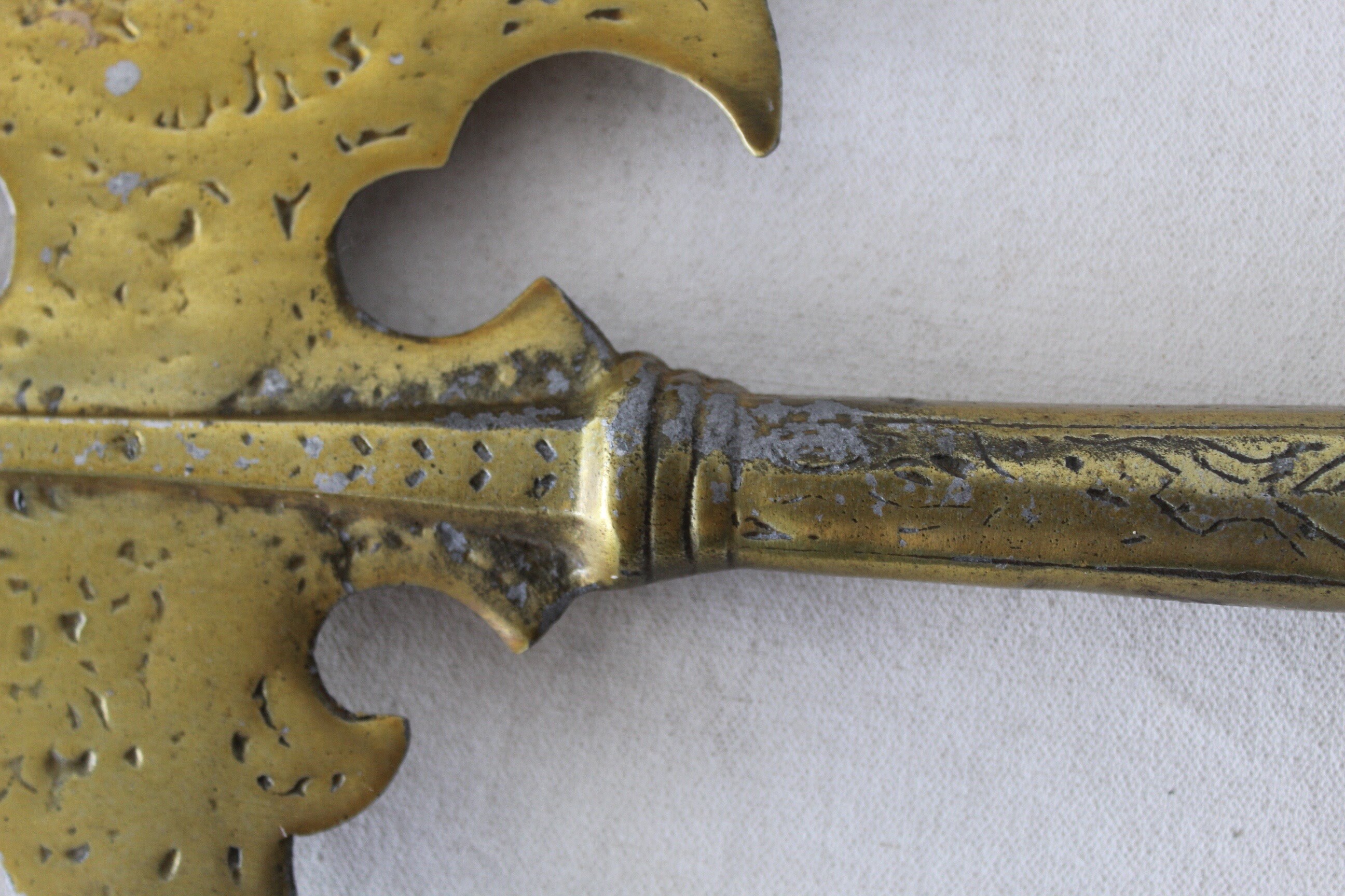 Vintage Ornate Brass Finish Decorative Gothic Halberd Spear Axe Hook ...