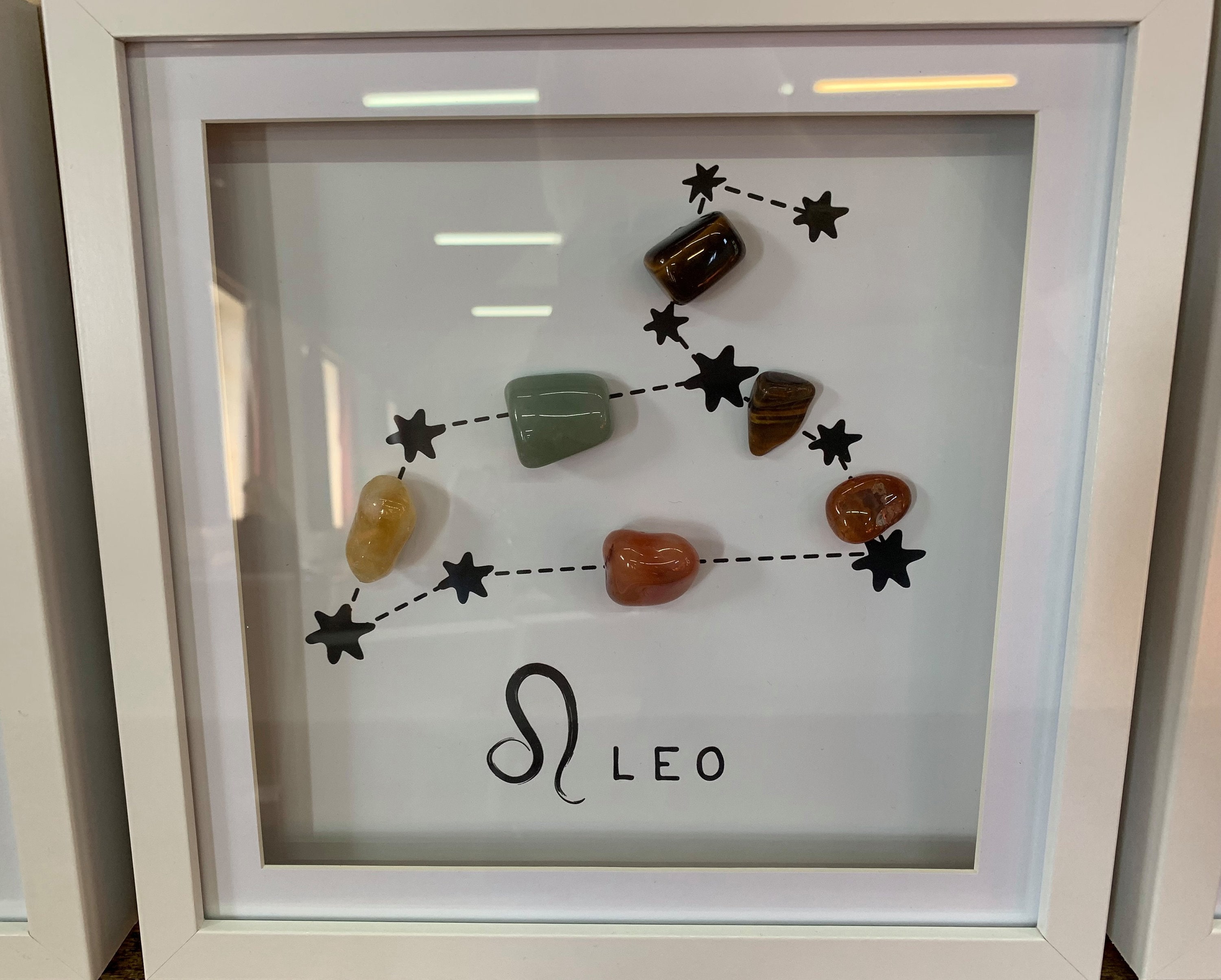 Leo, Leo zodiac frame, crystal astro frame, Zodiac crystal frame, Star ...