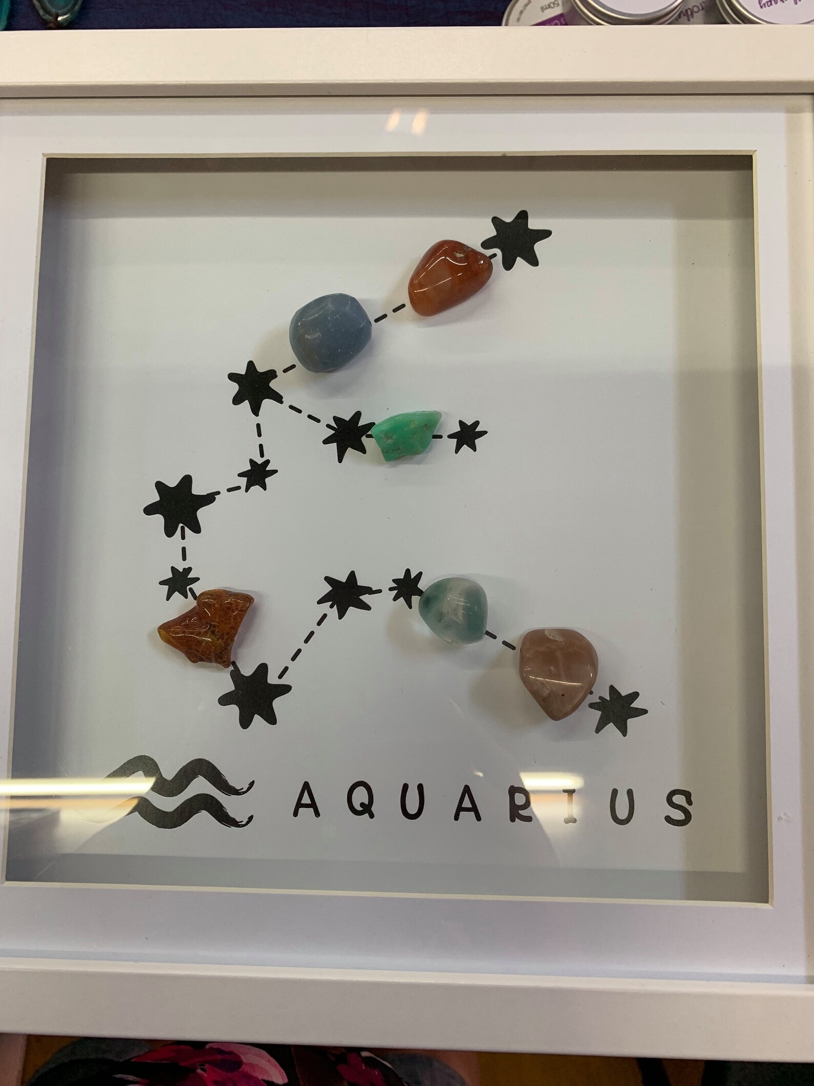 Aquarius Aquarius Zodiac Frame Crystal Astro Frame Zodiac - Etsy