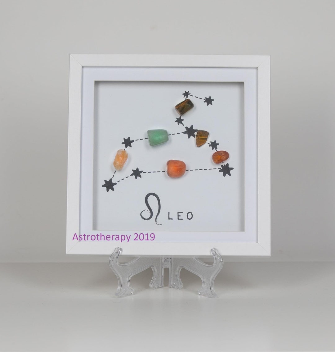 Leo, Leo Zodiac Frame, Crystal Astro Frame, Zodiac Crystal Frame, Star ...