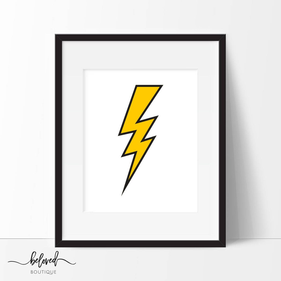 Lightning Print, Lightning Bolt Print, Lightning Bolt, Lightning Poster ...