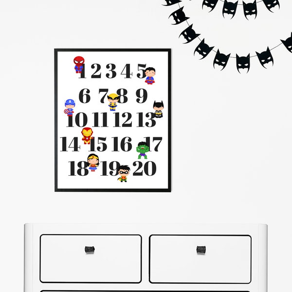 Superhero Print - Etsy