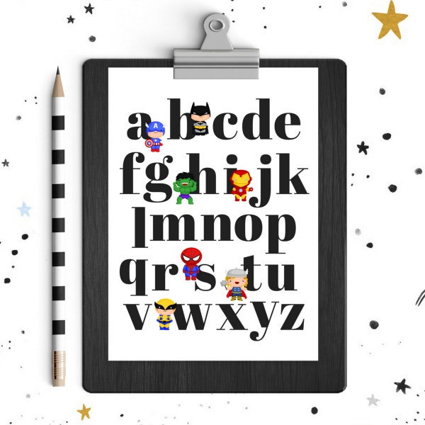 Superhero Wall Art - Etsy