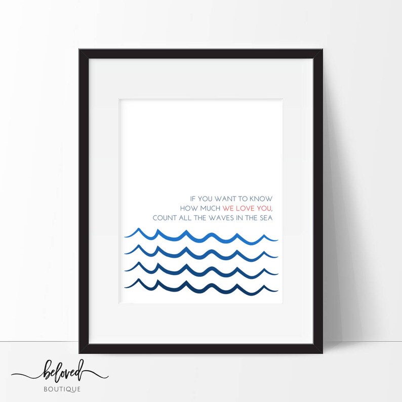 If You Want to Know How Much I Love You Count All the Waves in | Etsy