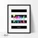 Girls Rule, Modern Nursery, Girls Rule Print, Girls Room Decor, Kids ...